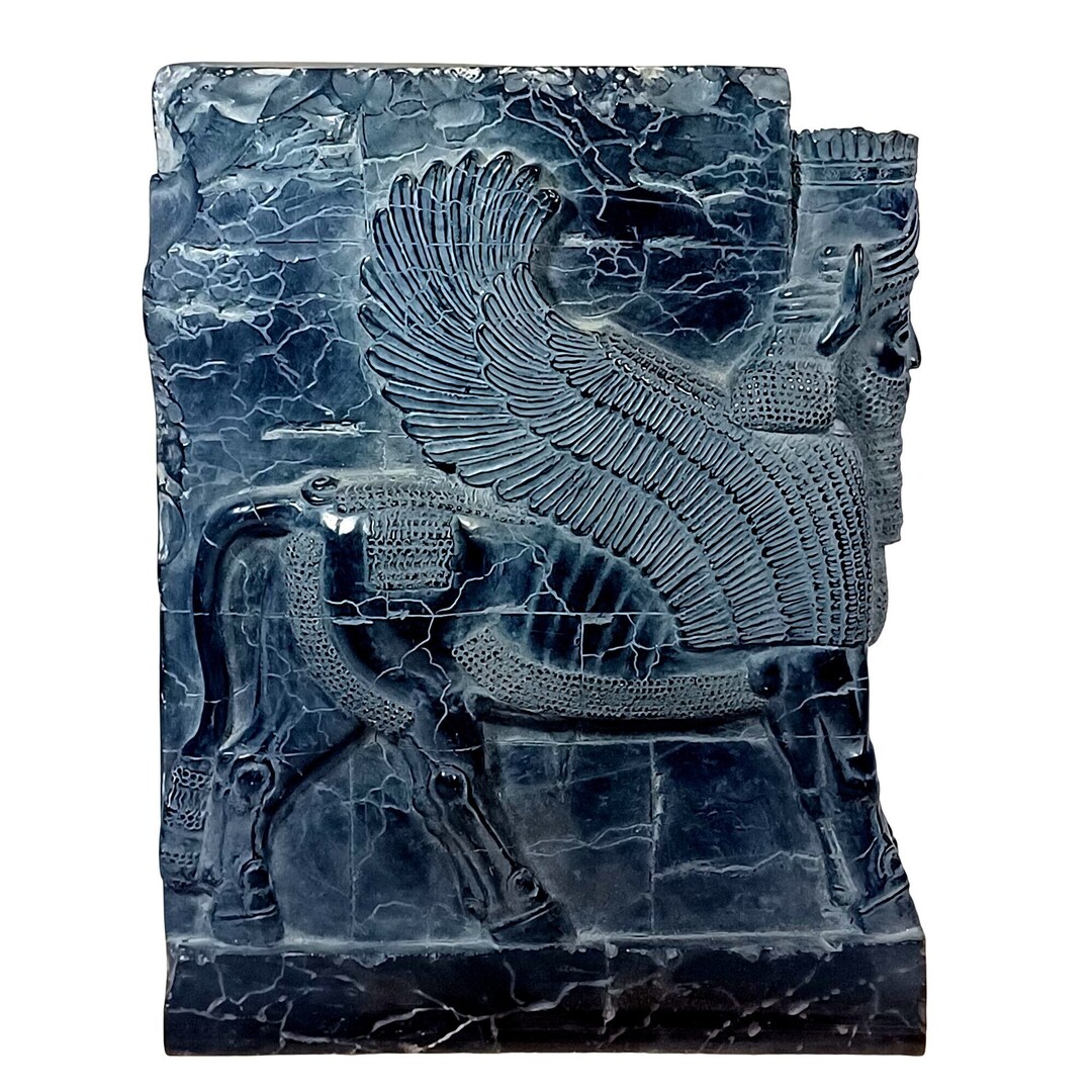 Bas Relief Lammasu Gate of All Nations Persepolis Sculpture Winged Lion ...