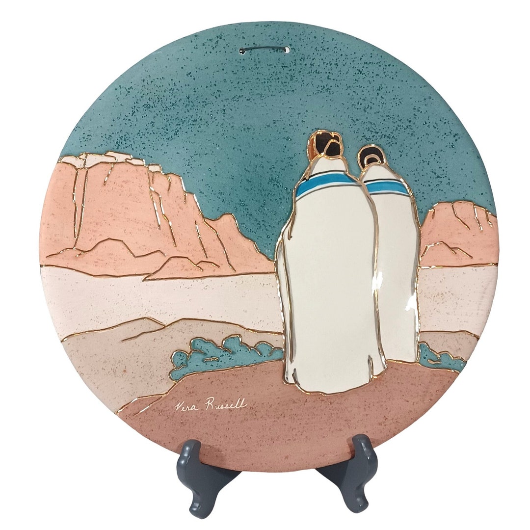 Vera Russell 14" X 14" Native American Navajo Southwest Pottery 22K ...