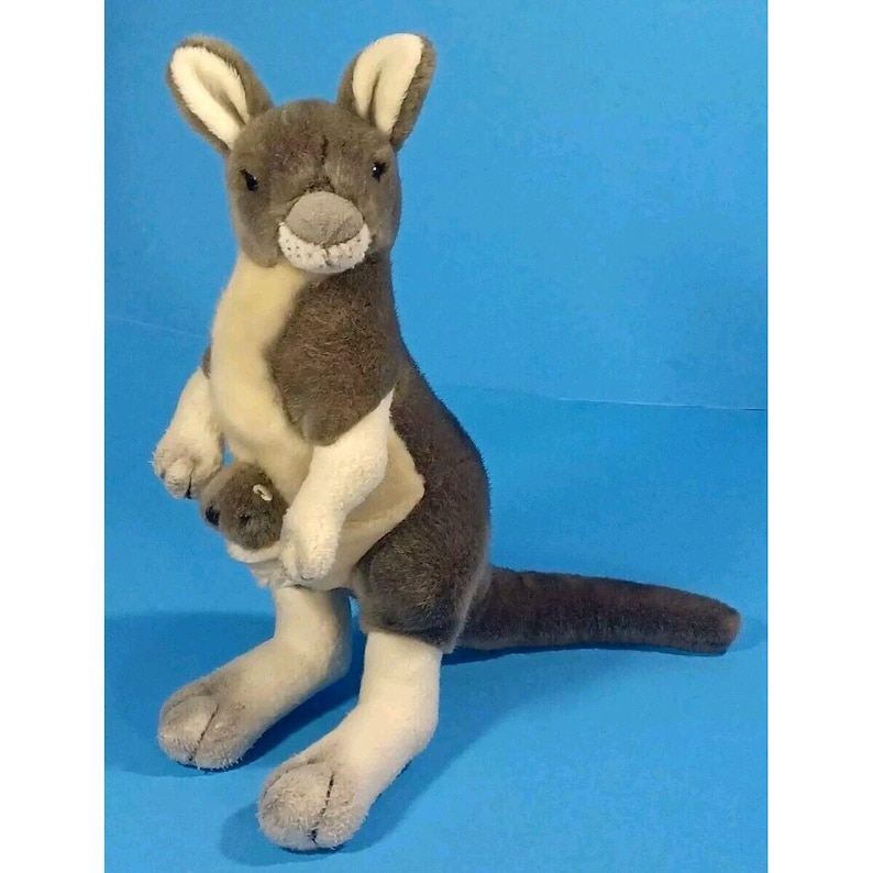 Bocchetta Kangaroo With Baby Joey Plush Stuffed Animal Australia - Etsy