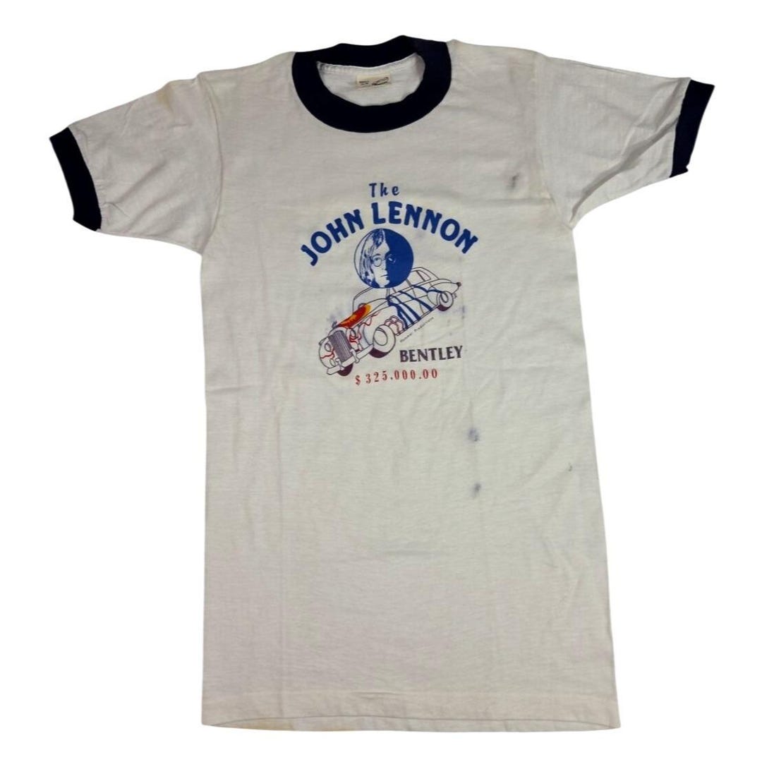 VTG 80s the John Lennon Bentley Auction Ringer Graphic T Shirt Sz S ...