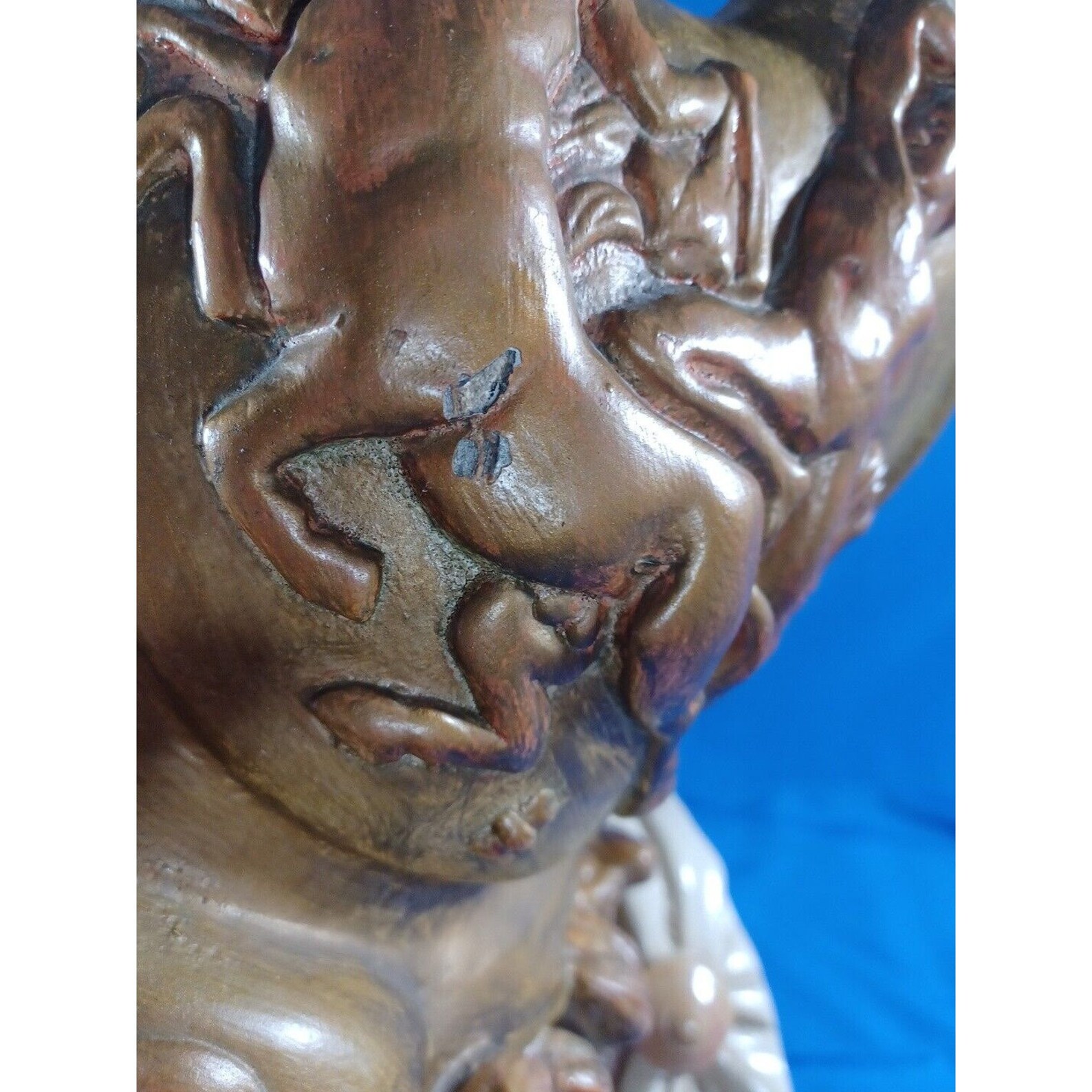 Antique Italian Painted Sculpture Statue Bust King Ajax Menelaus Sparta ...