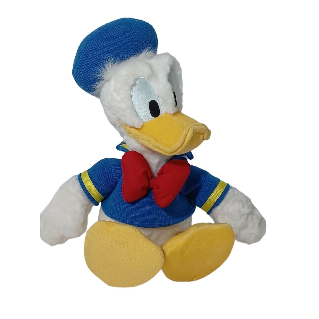 Disney Donald Duck 18" Fuzzy Plush Disneyland Resort Sailor Suit Rare W ...