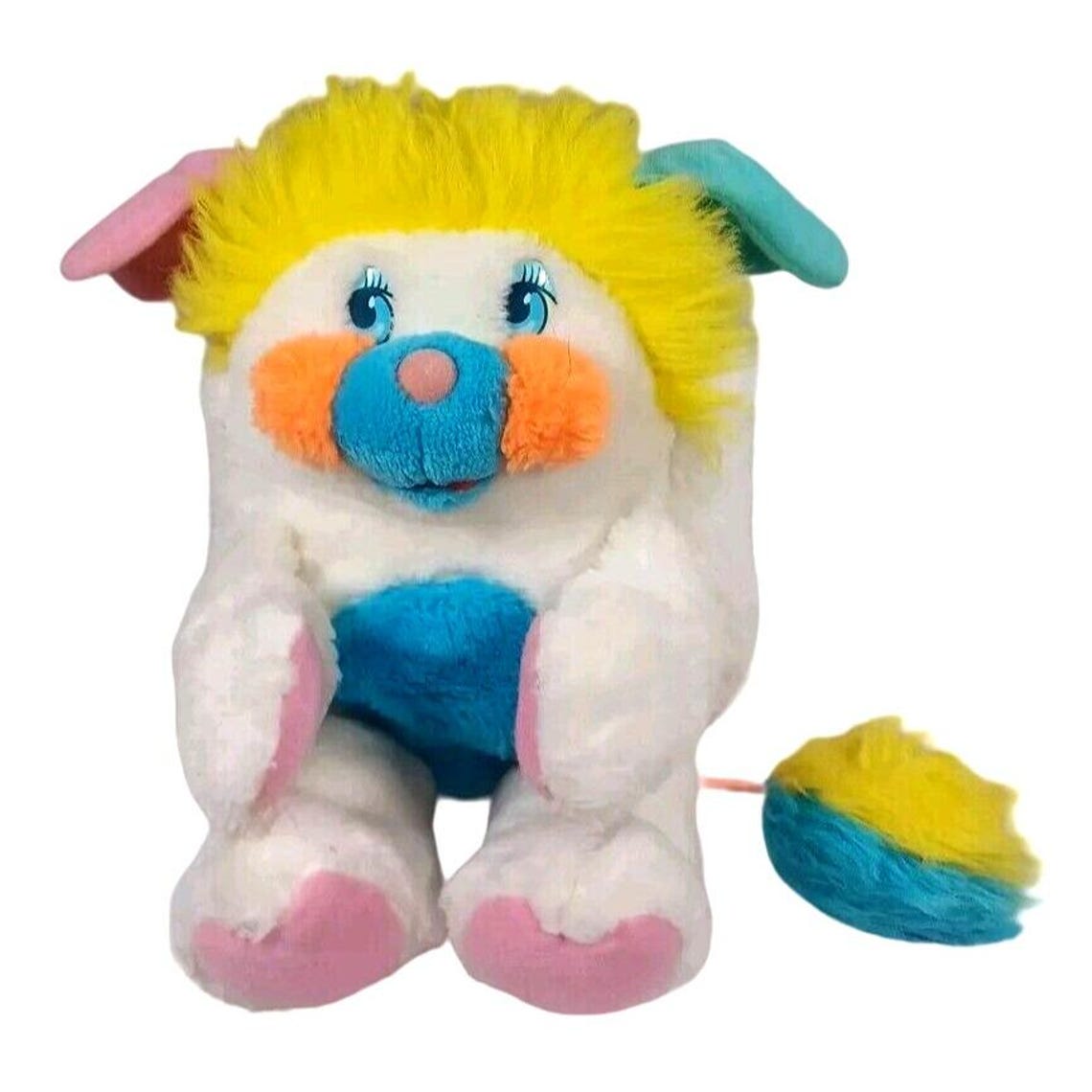 Vintage 1986 Popples Puffball Plush White Multi American Greetings ...