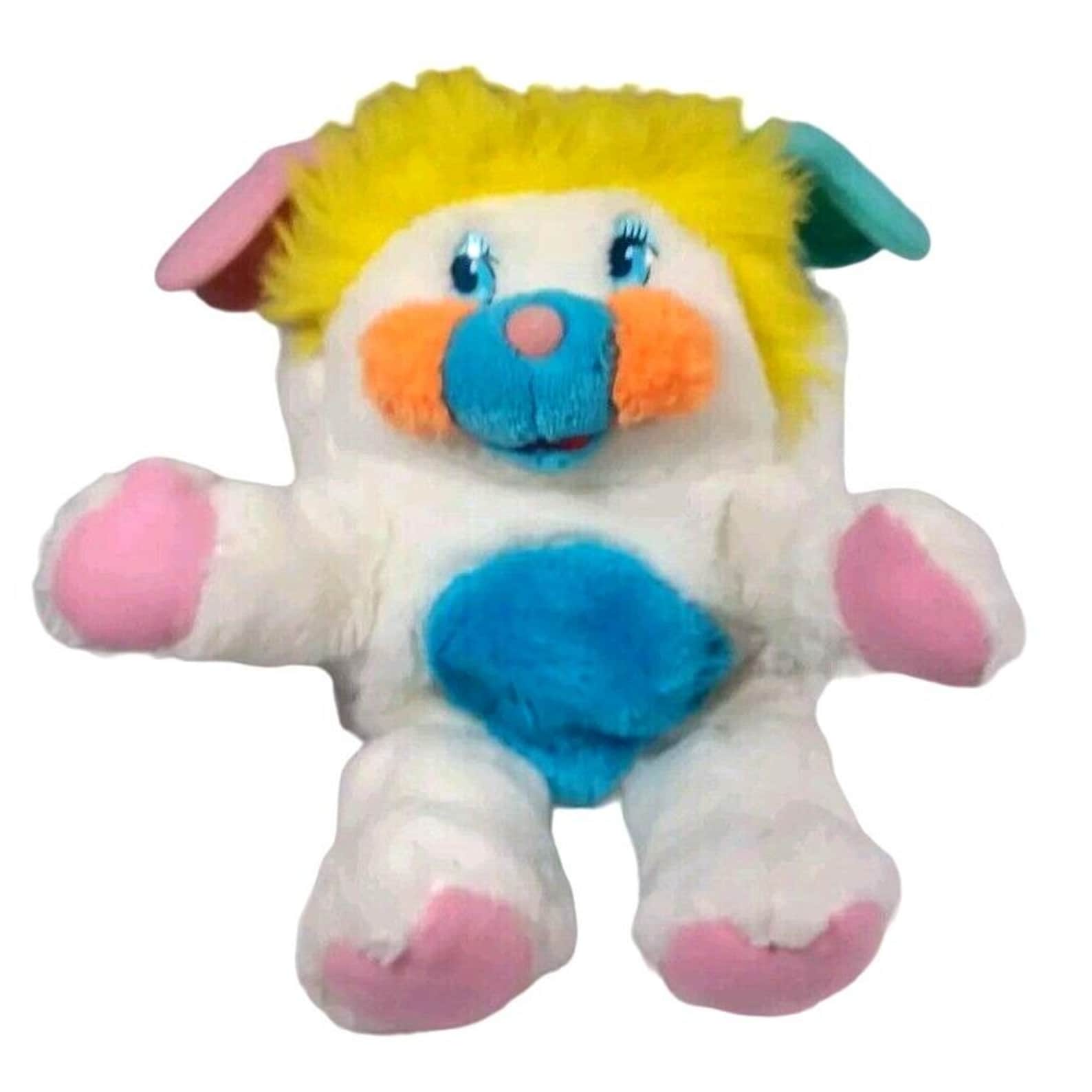 Vintage 1986 Popples Puffball Plush White Multi American Greetings ...
