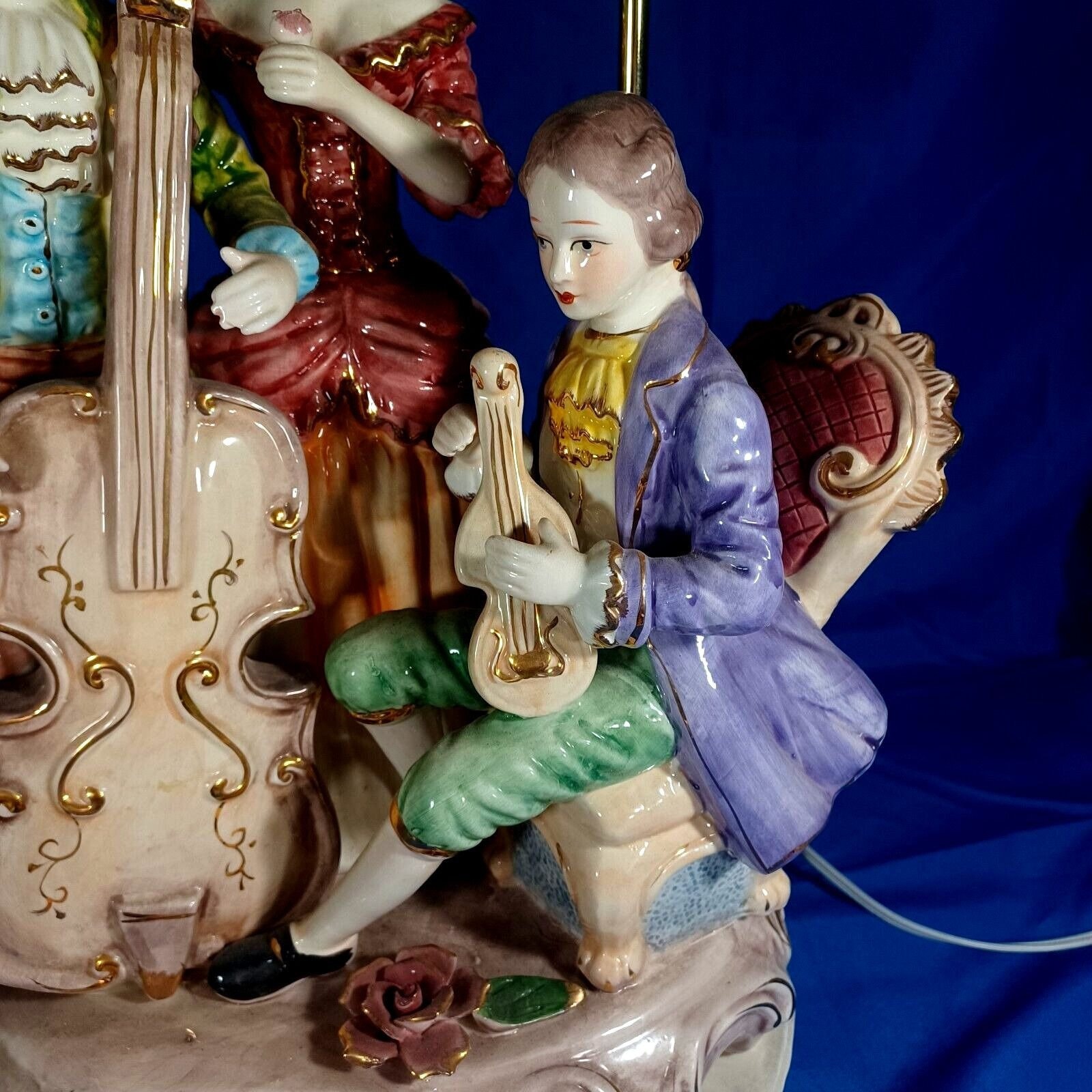 Vintage Victorian 34" Capodimonte 3 Musician Figure Figurine Buffet ...