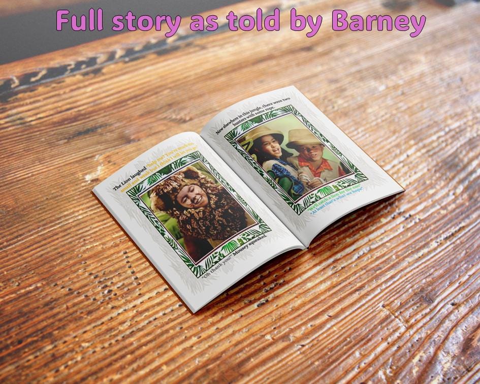 Barney the Dinosaur Book - the Lion and the Mouse - Etsy