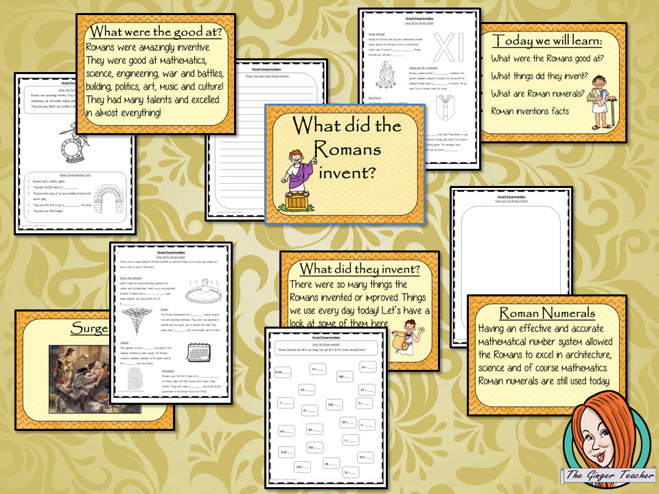 Romans Inventions Lesson Teaching Resources - Etsy