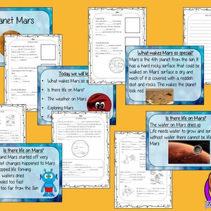 Planet Mars Lesson - Teaching Resources - Etsy