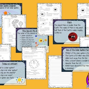 The Size of the Solar System Powerpoint and Worksheets - Teaching ...