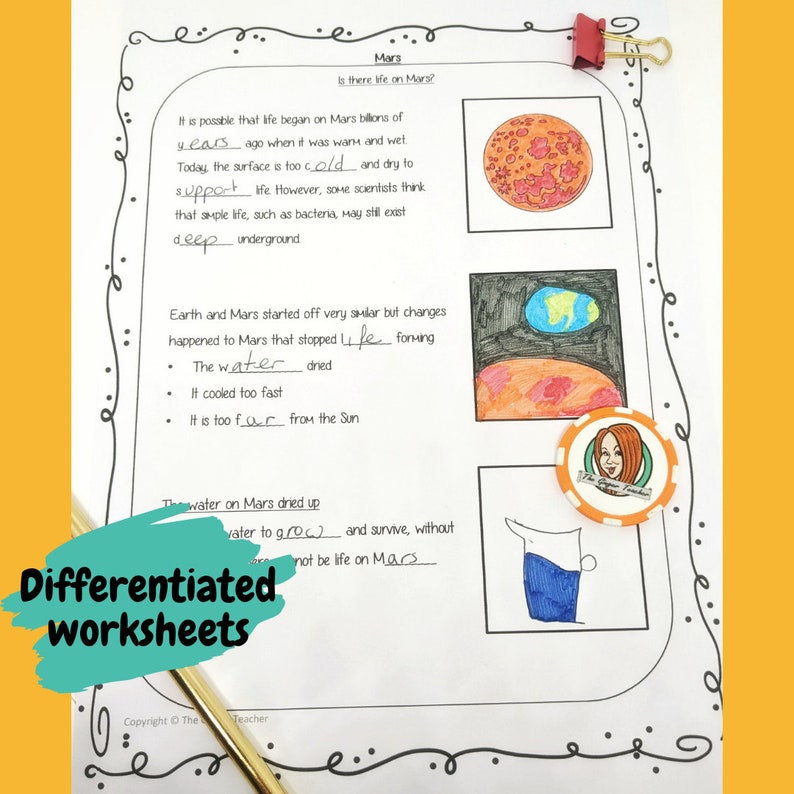 Planet Mars Lesson Teaching Resources - Etsy