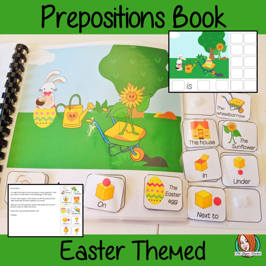 Teaching Prepositions Easter Themed Interactive Book - Teaching ...
