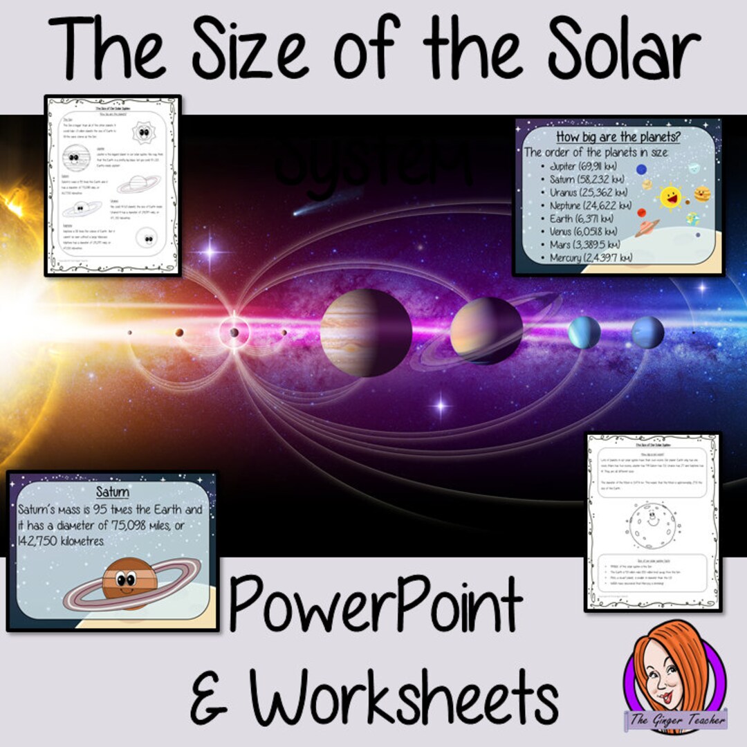 The Size of the Solar System Powerpoint and Worksheets - Teaching ...