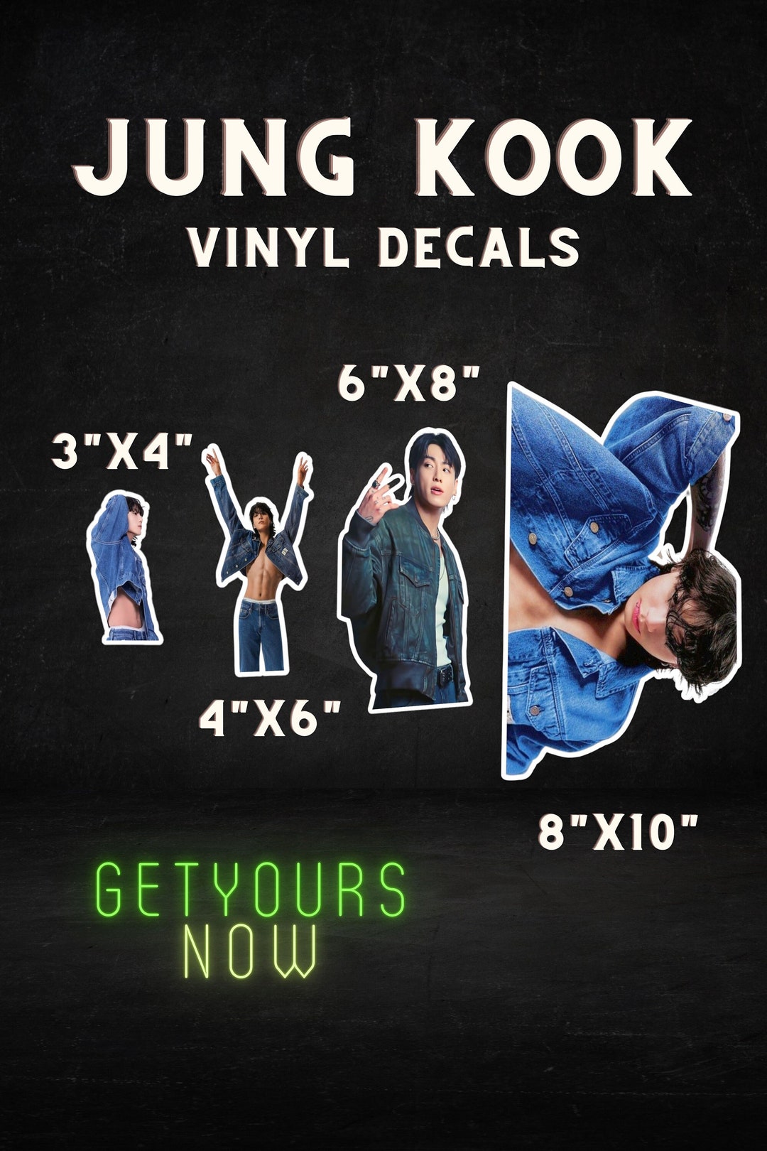 Jungkook Vinyl Decal Jungkook Laptop Sticker Kpop Army Jungkook Mug ...