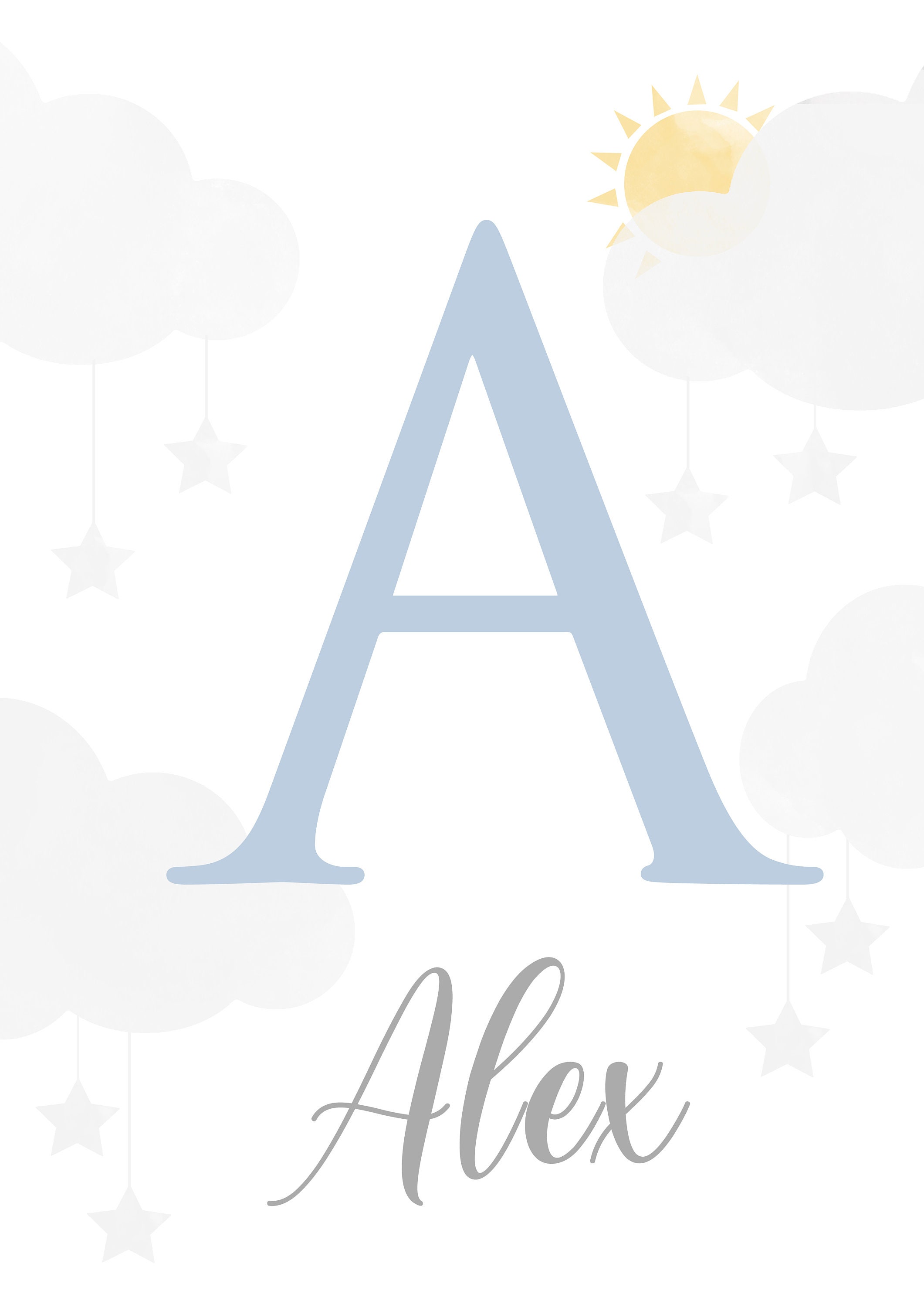 Safari Nursery Print, Personalised, Set of 3 Prints, Baby Boy Gift ...