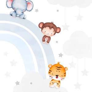 Safari Nursery Print, Personalised, Set of 3 Prints, Baby Boy Gift ...