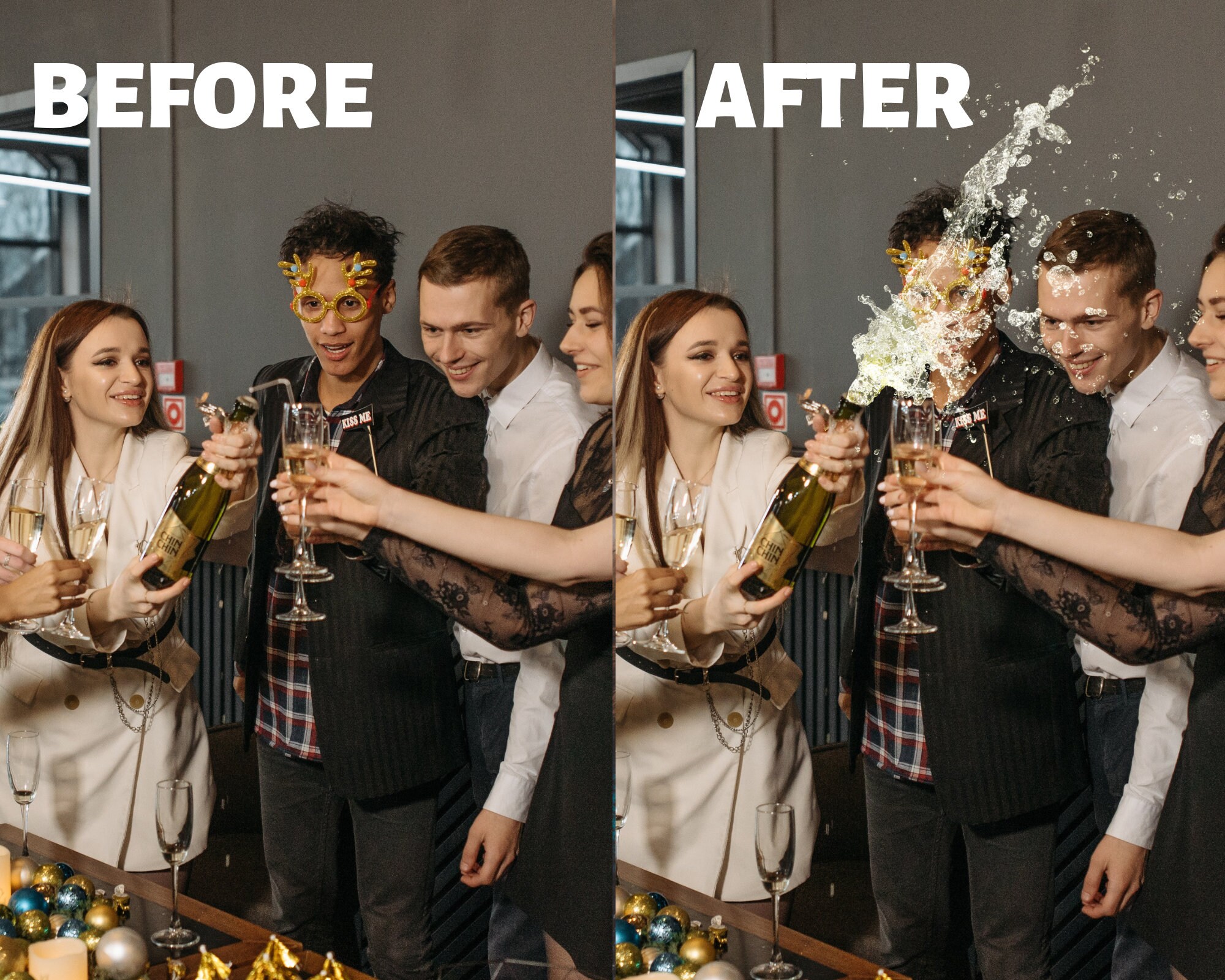 Champagne Overlays, Champagne Popping Overlay, New Year Party ...