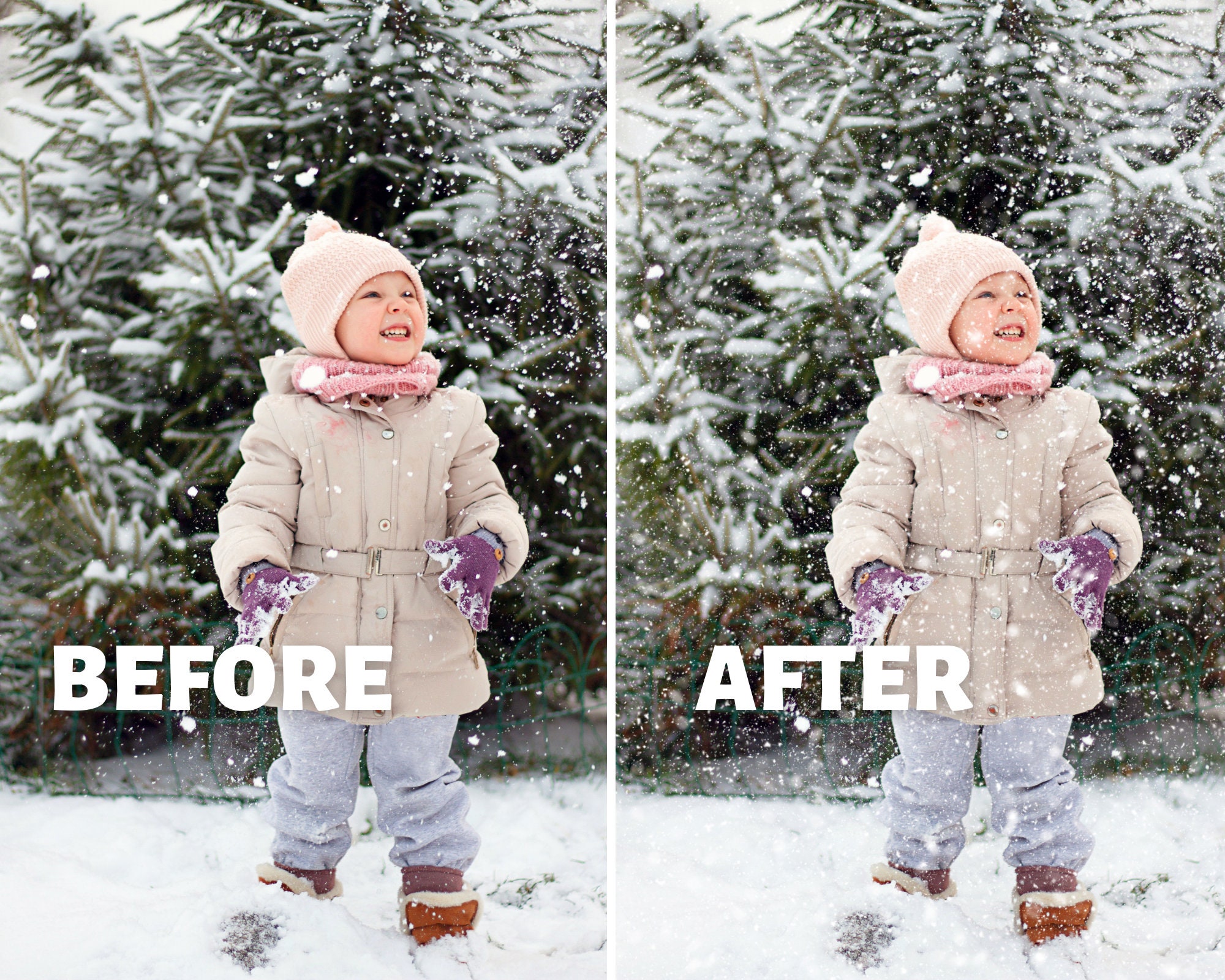40 Snow Overlay, Snow Photoshop Overlays, Bokeh Snow Overlays, Winter ...