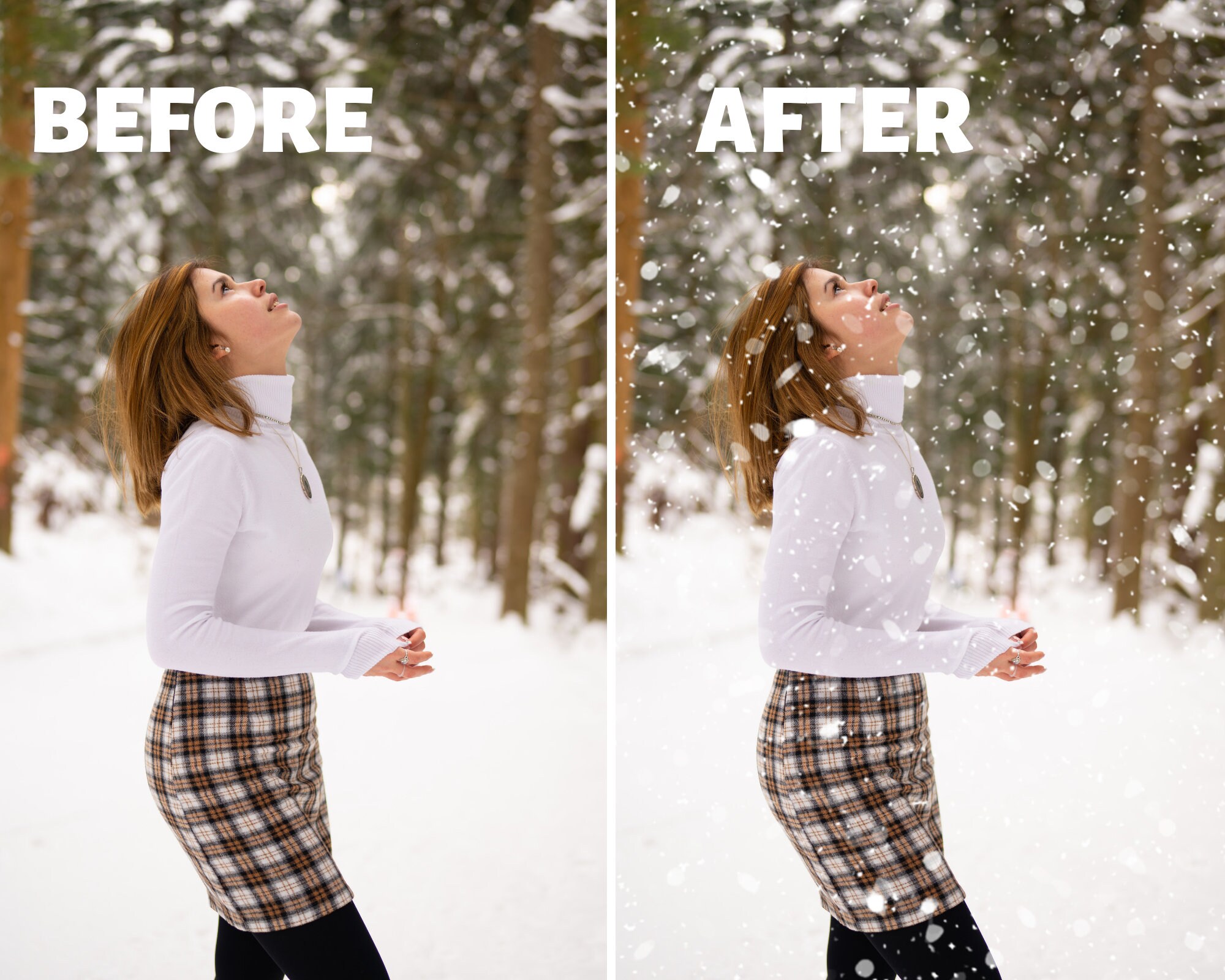 40 Snow Overlay, Snow Photoshop Overlays, Bokeh Snow Overlays, Winter ...