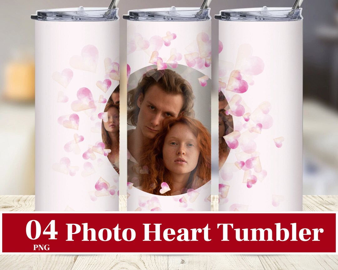 Frame Photo Tumbler Template, Love Photo Collage 20oz Skinny Tumbler ...