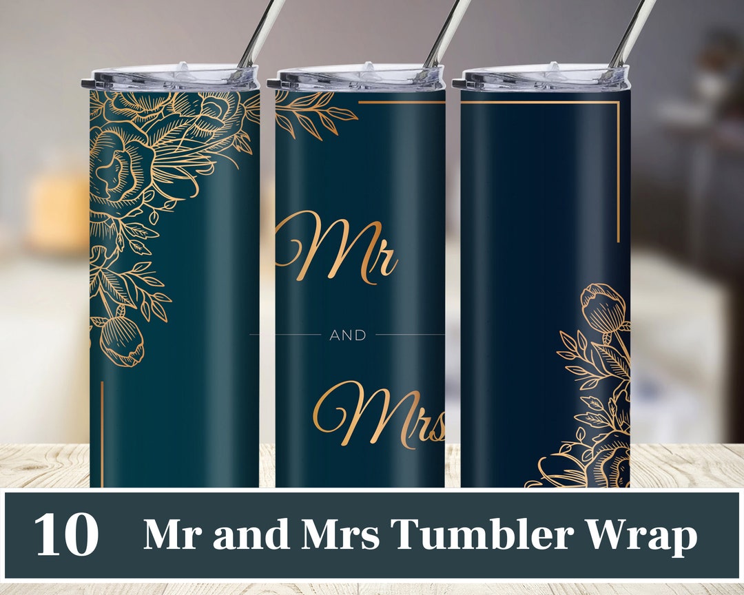 Mr. and Mrs. Matching Wedding Tumblers, Mr Tumbler, Mrs Tumbler ...