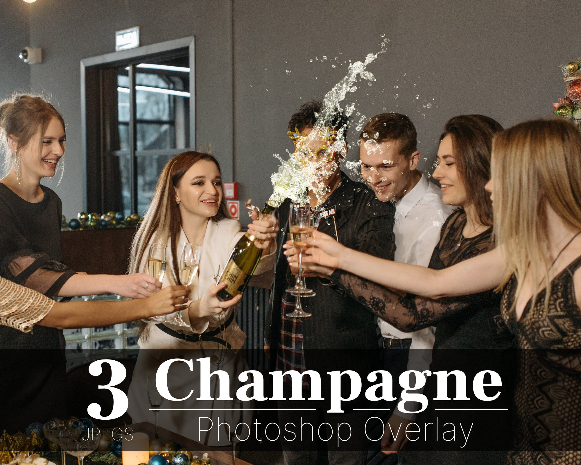 Champagne Overlays, Champagne Popping Overlay, New Year Party ...
