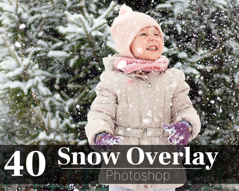 40 Snow Overlay, Snow Photoshop Overlays, Bokeh Snow Overlays, Winter ...