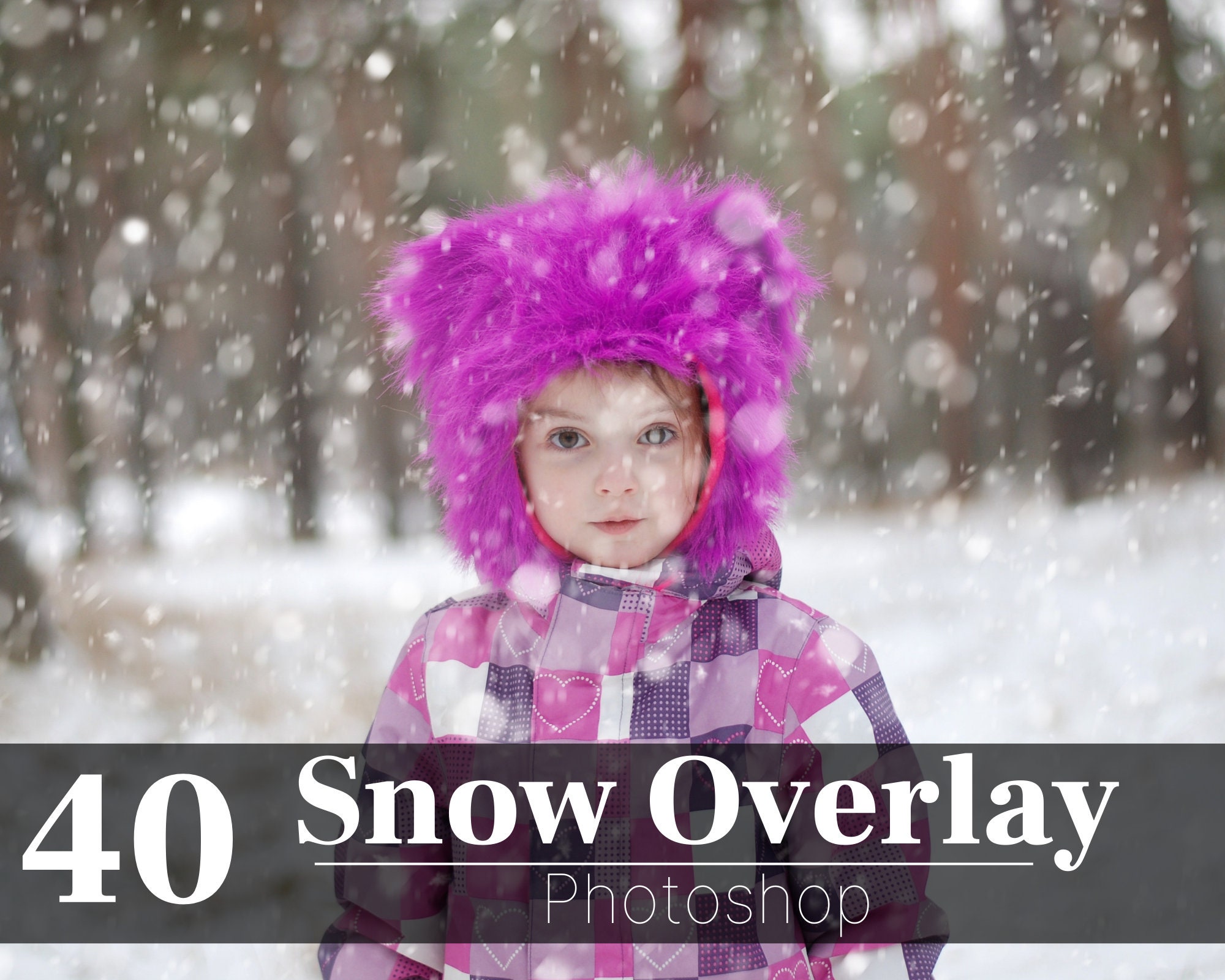 40 Snow Photoshop Overlays, Snow Overlay, Bokeh Snow Overlays, Winter ...