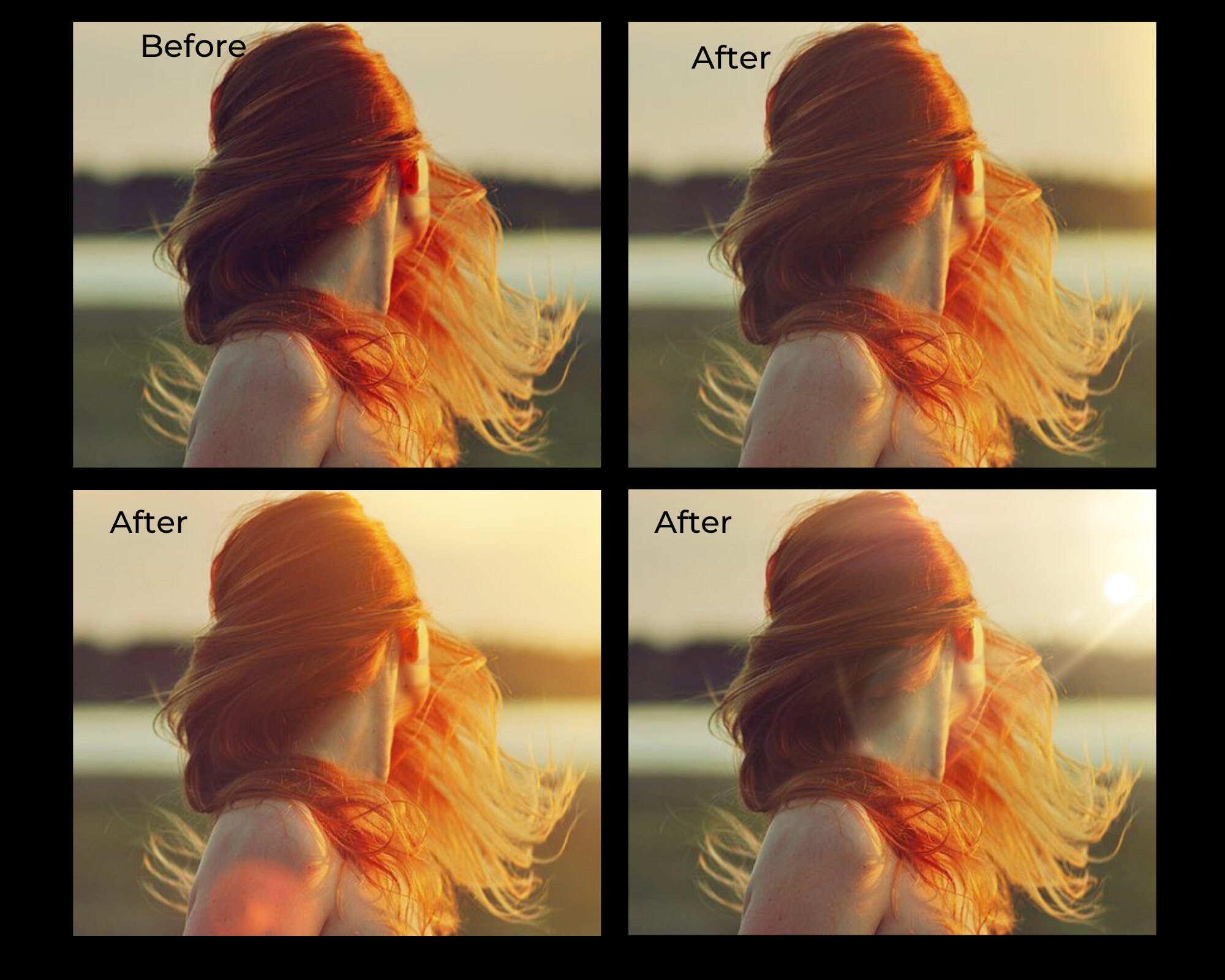 40 Lens Flare Overlays Bundle, Ring Flares, Lens Flare Overlay, Sun ...