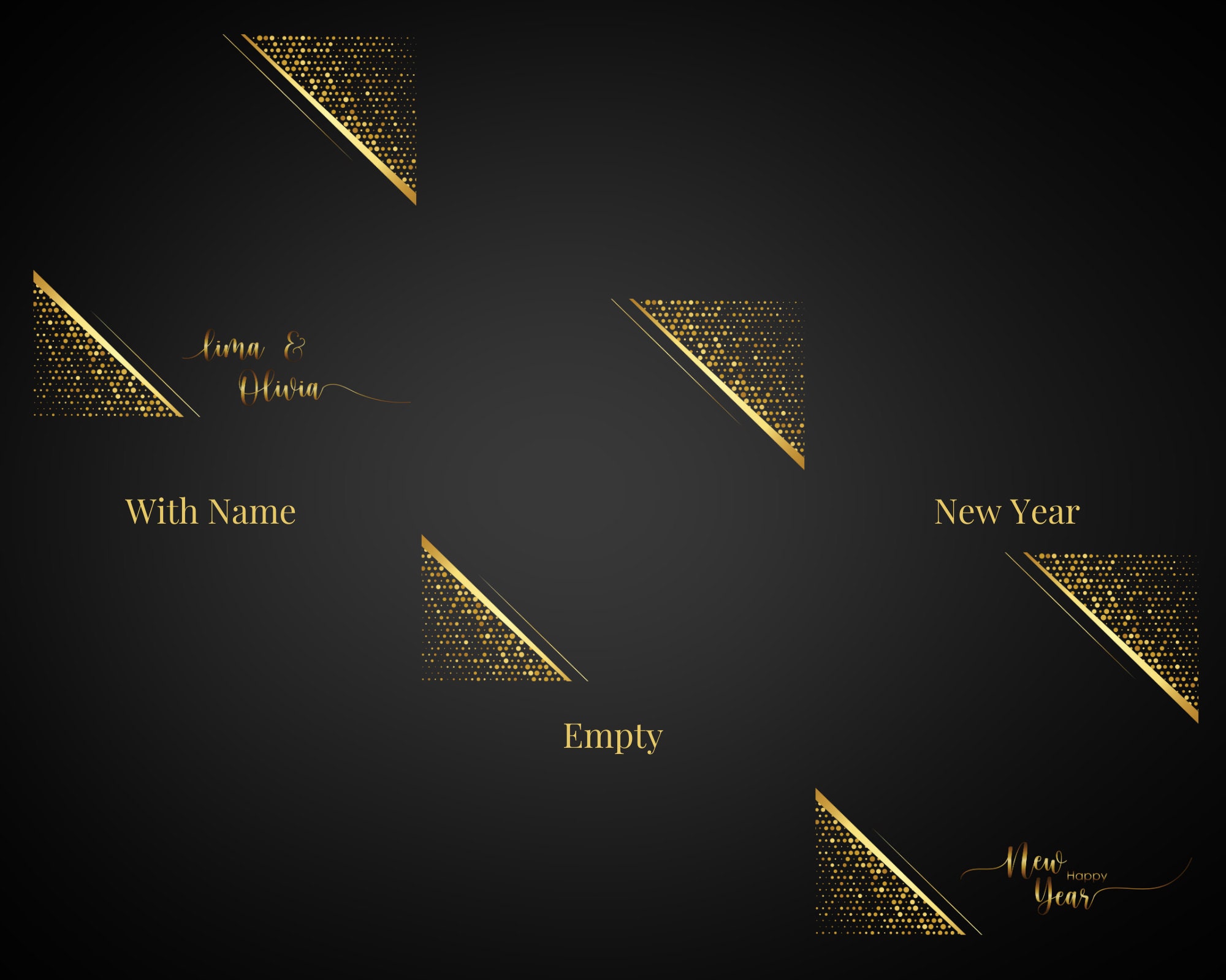 Gold and Black 360 Booth Overlay, 360 Booth Overlay, Holidays 360 Photo ...