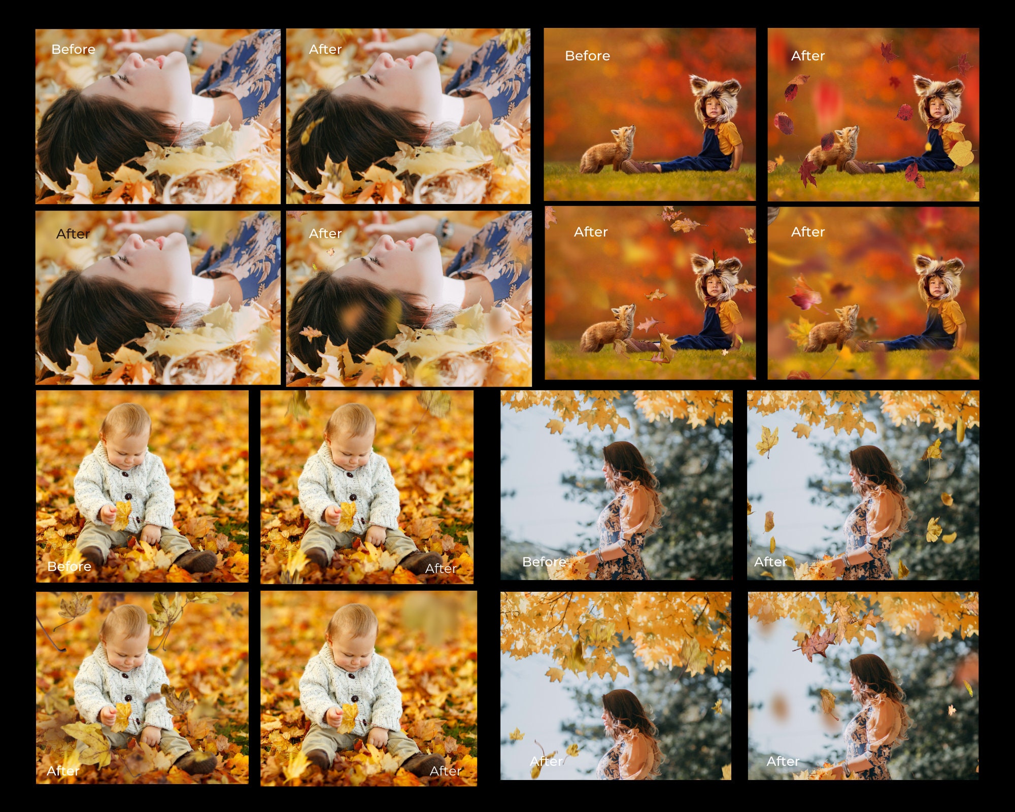 70 Autumn Leaves Overlay Bundle, Fall Leaves, Photography Overlay ...