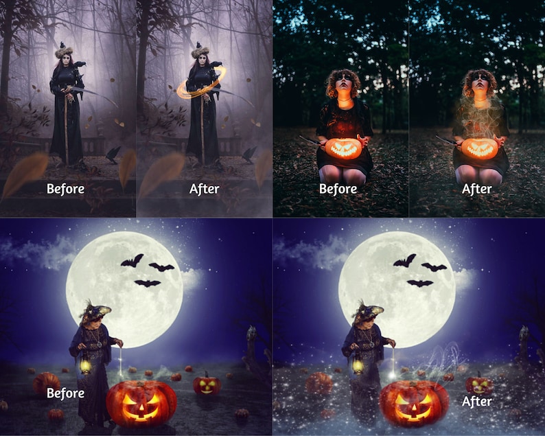 45 Spooky Overlays Bundle, Digital Overlays, Smoke Overlay, Halloween ...