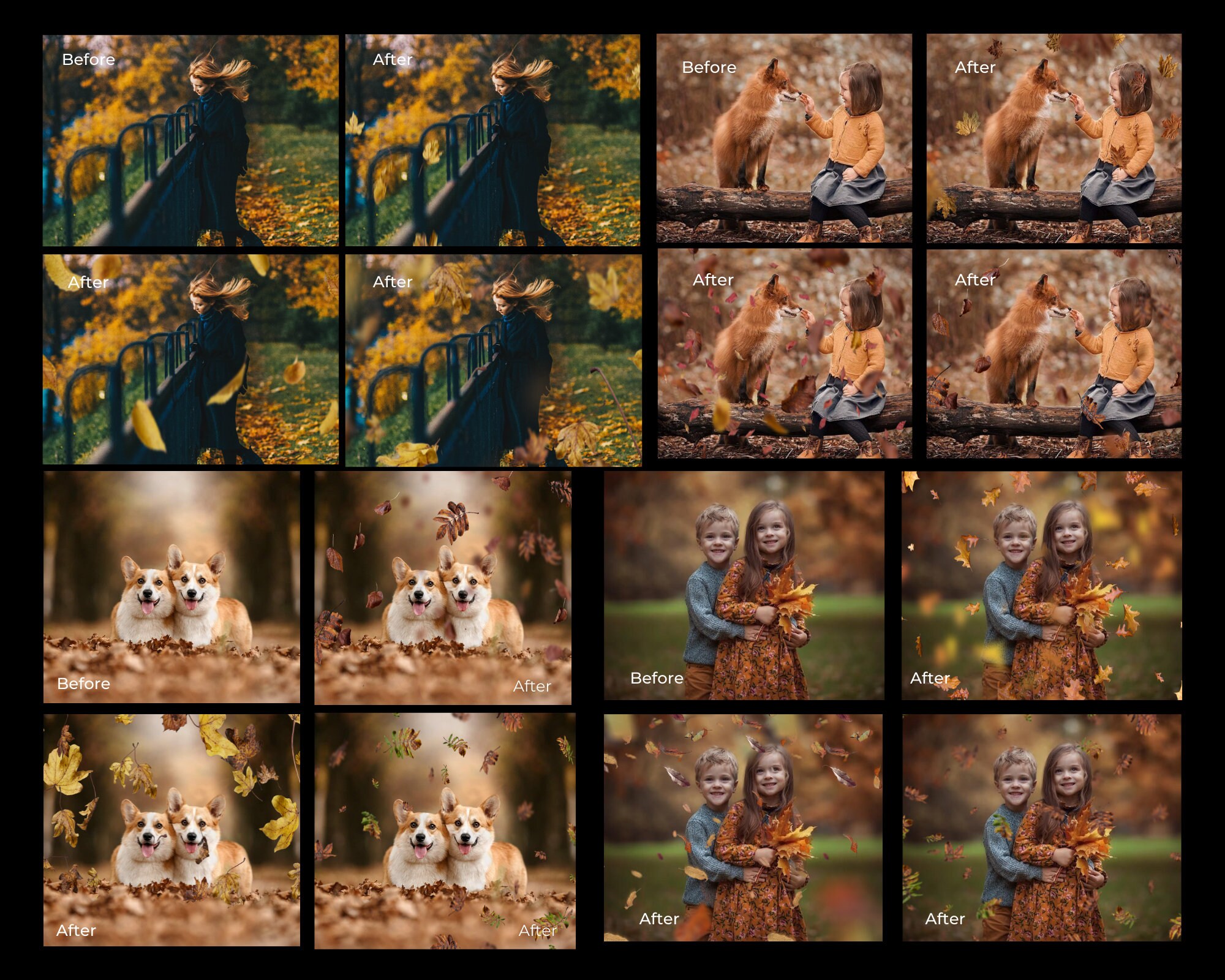 100 Autumn Leaves Overlay Bundle, Oak Leaves Overlay, Photoshop Overlay ...