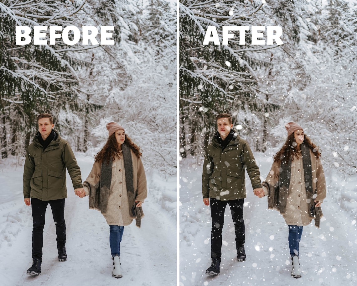40 Snow Photoshop Overlays Snow Overlay Bokeh Snow Overlays - Etsy