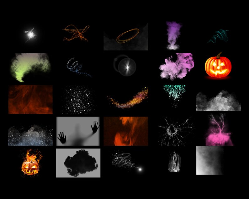 45 Spooky Overlays Bundle, Digital Overlays, Smoke Overlay, Halloween ...
