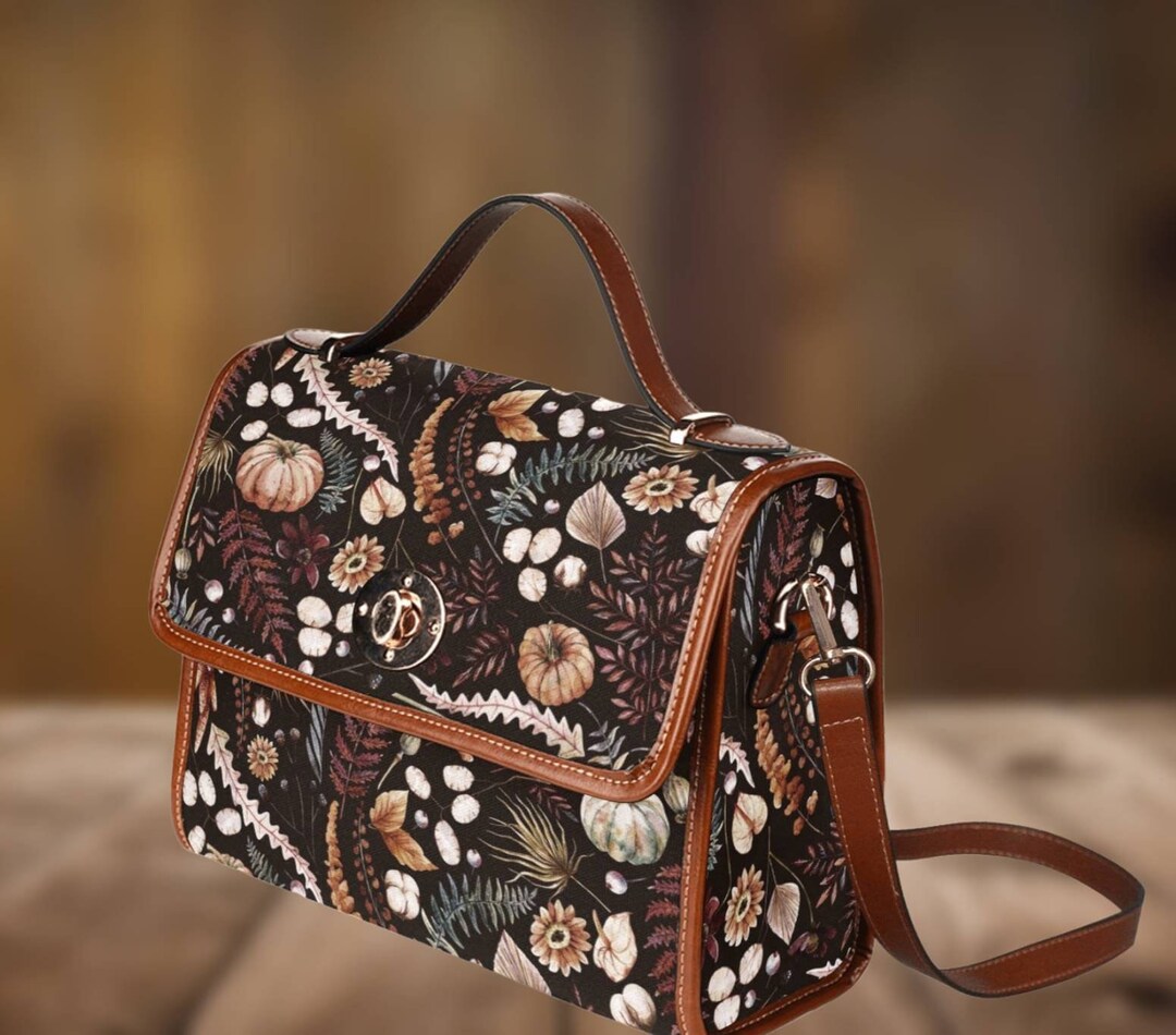 Pumpkin Handbag, Cottagecore Purse,hedge Witch, Fall Botanical, Fall ...