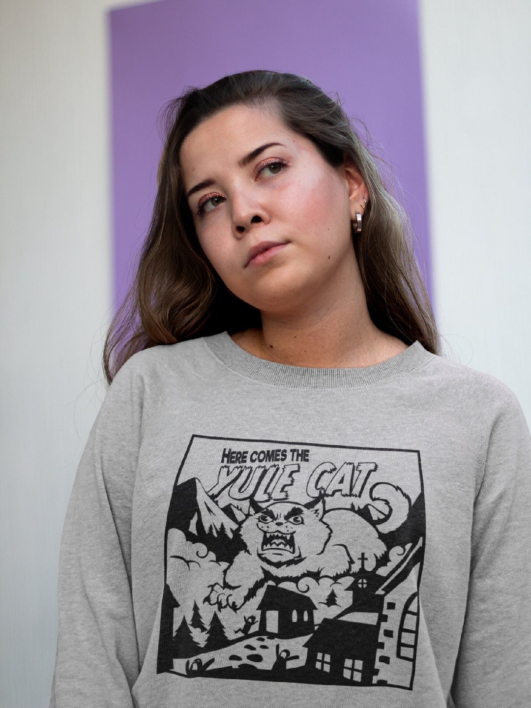 Jolakotturinn Sweatshirt, Yule Cat, Icelandic Folklore, Cryptids, Pagan ...