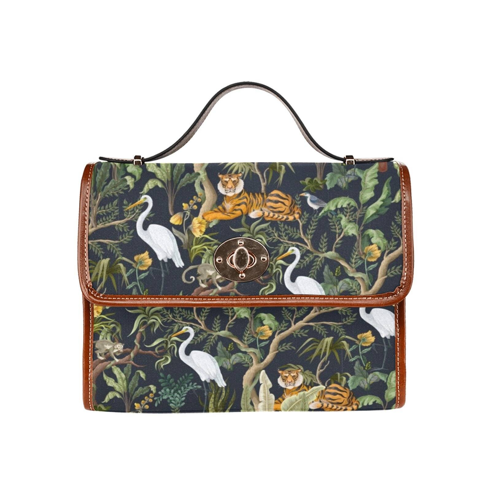 Dark Jungle Purse, Moody Maximalist Handbag, Tiger Purse, Animal Print ...
