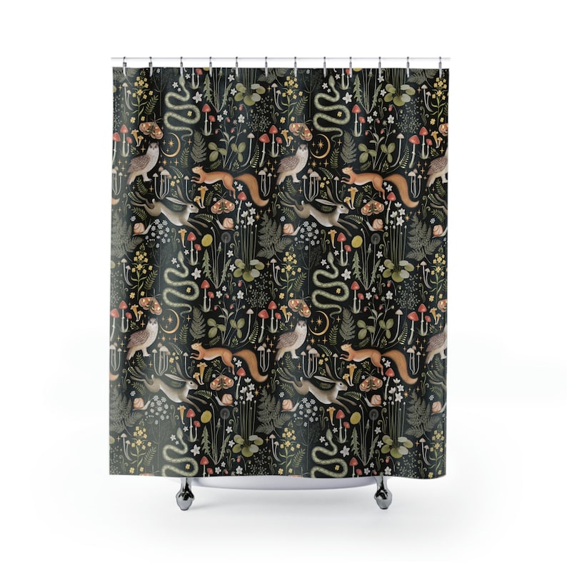 Dark Cottagecore Shower Curtain Dark Cottagecore Home Decor - Etsy