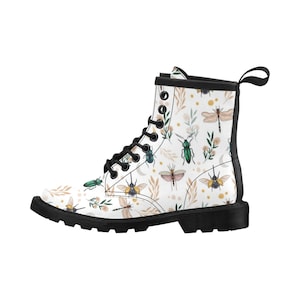 Insect Boots, Bug Boots, Entomology Gift, Beetle and Dragonfly Pattern ...