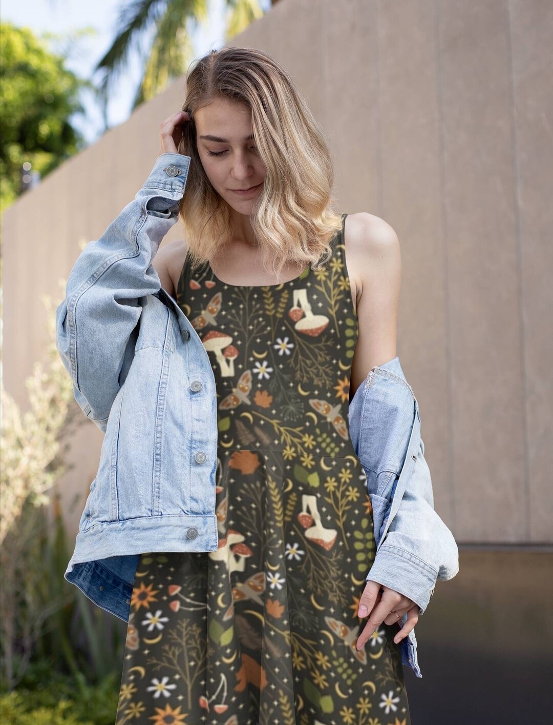 Goblincore Clothing Dress, Goblincore Clothing, Flowy Dress Cottagecore ...