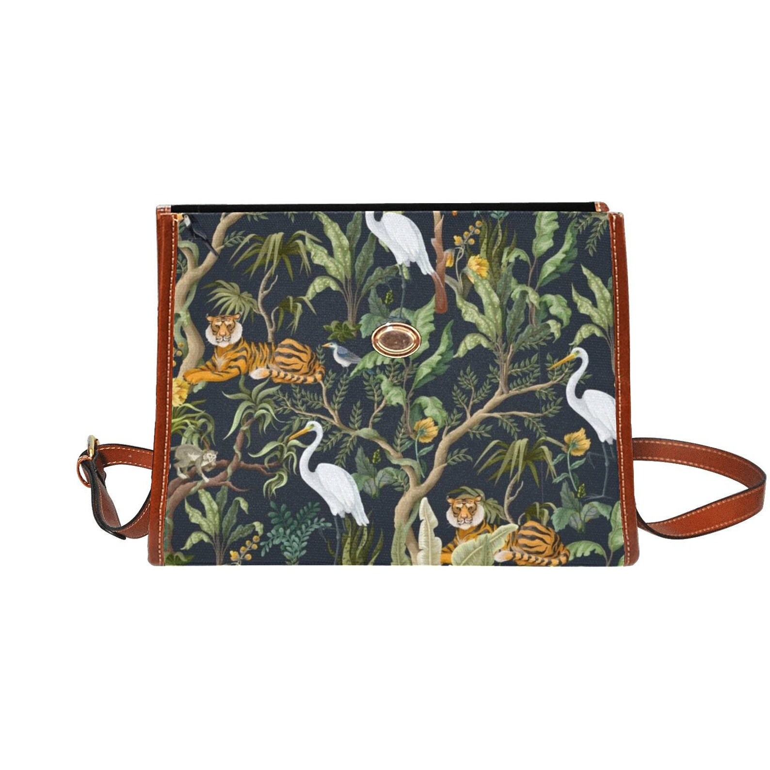 Dark Jungle Purse, Moody Maximalist Handbag, Tiger Purse, Animal Print ...