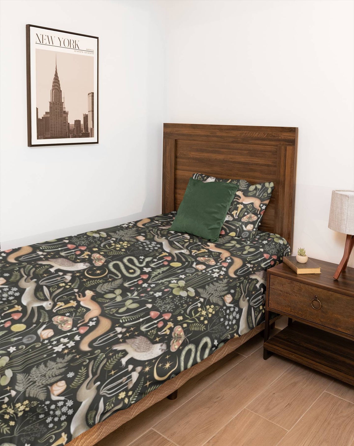 Dark Cottagecore Bedding, Moody Maximalist, Dark Academia Duvet Cover ...