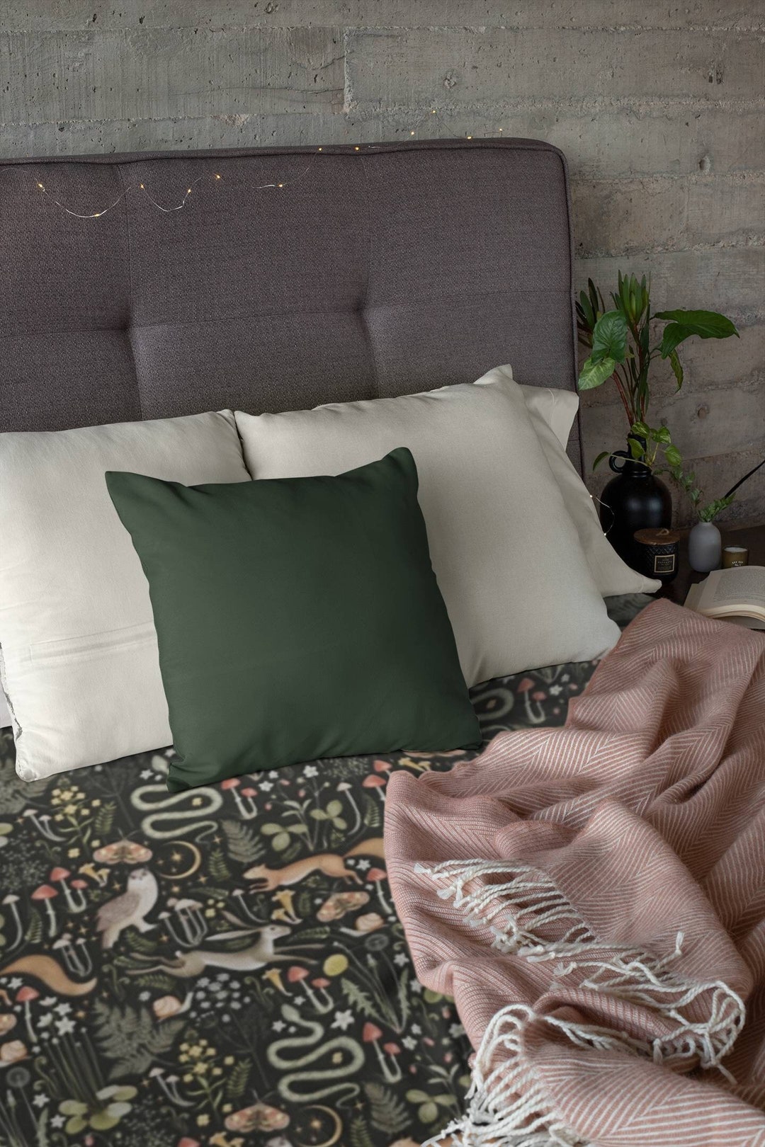 Dark Cottagecore Bedding, Moody Maximalist, Dark Academia Duvet Cover ...