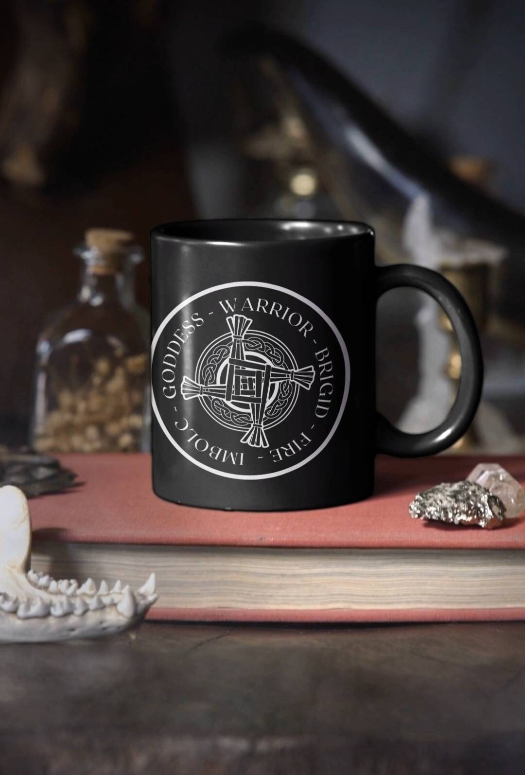 Imbolc Mug, St Brigid's Cross, Pagan Coffee Mug, Celtic Pagan, Wiccan ...