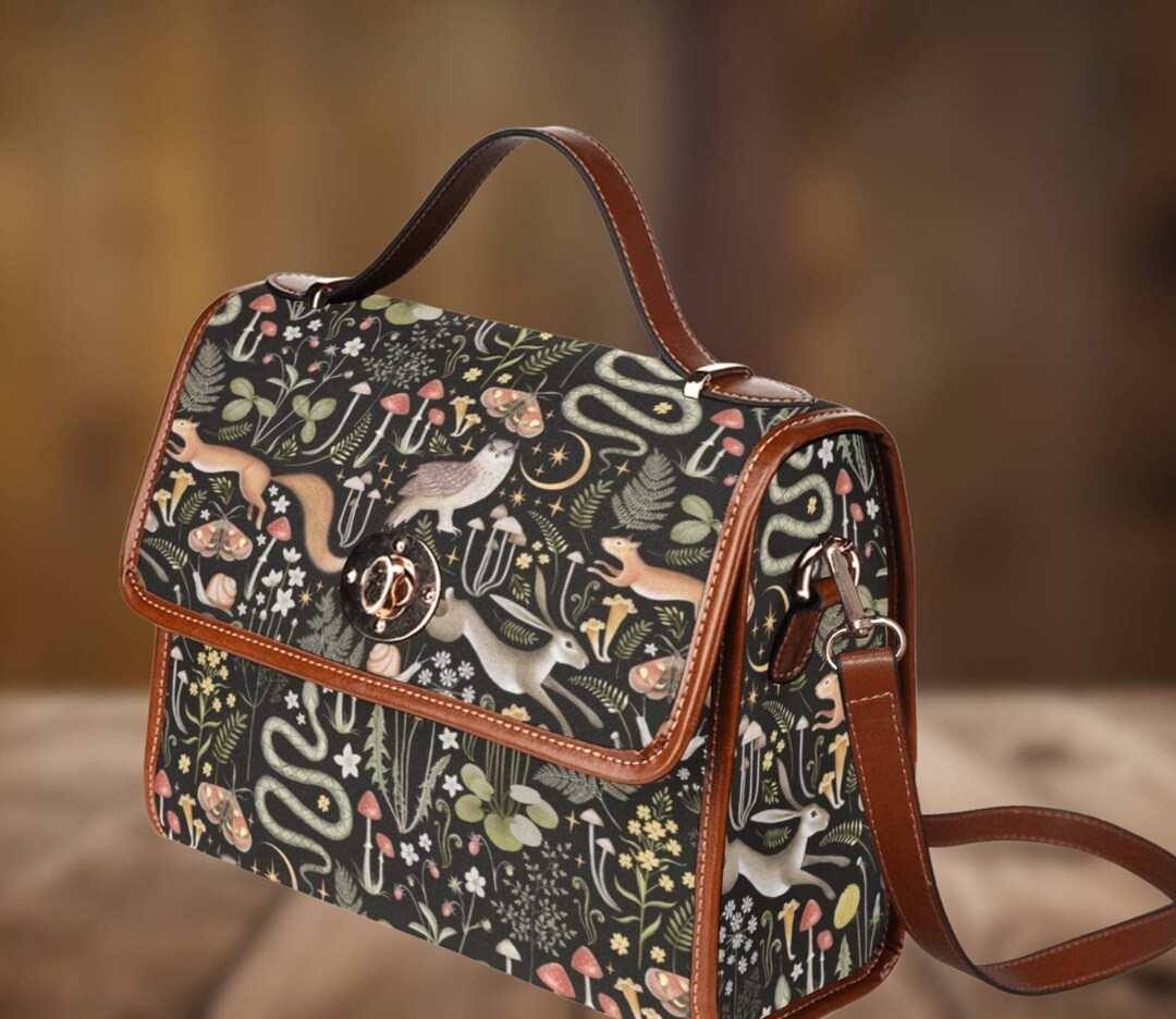 Dark Cottagecore Purse, Dark Woodland Purse, Dark Academia Satchel ...