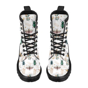 Insect Boots, Bug Boots, Entomology Gift, Beetle and Dragonfly Pattern ...