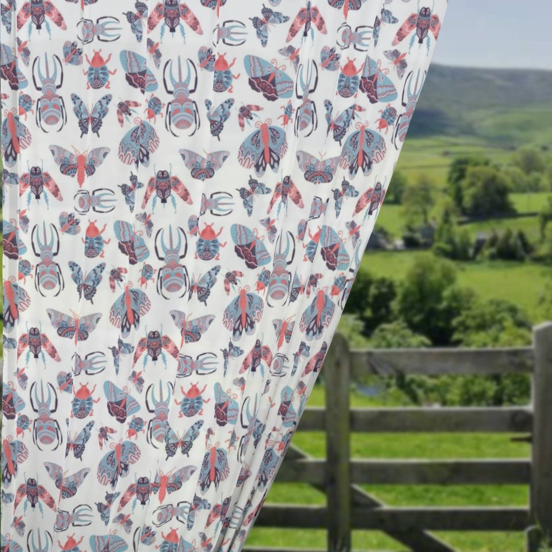 Insect Curtains,entomology Home Decor,cottagecore Curtain Panels ...