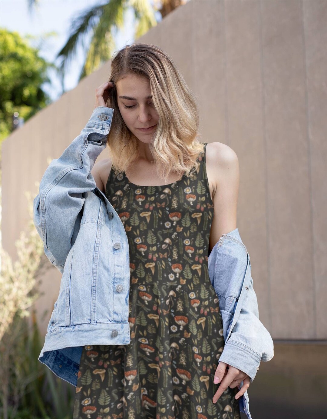 Goblincore Clothing Dress, Goblincore Clothing, Flowy Dress Cottagecore ...