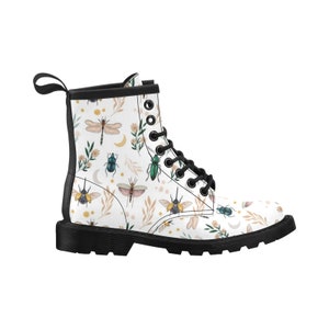Insect Boots, Bug Boots, Entomology Gift, Beetle and Dragonfly Pattern ...