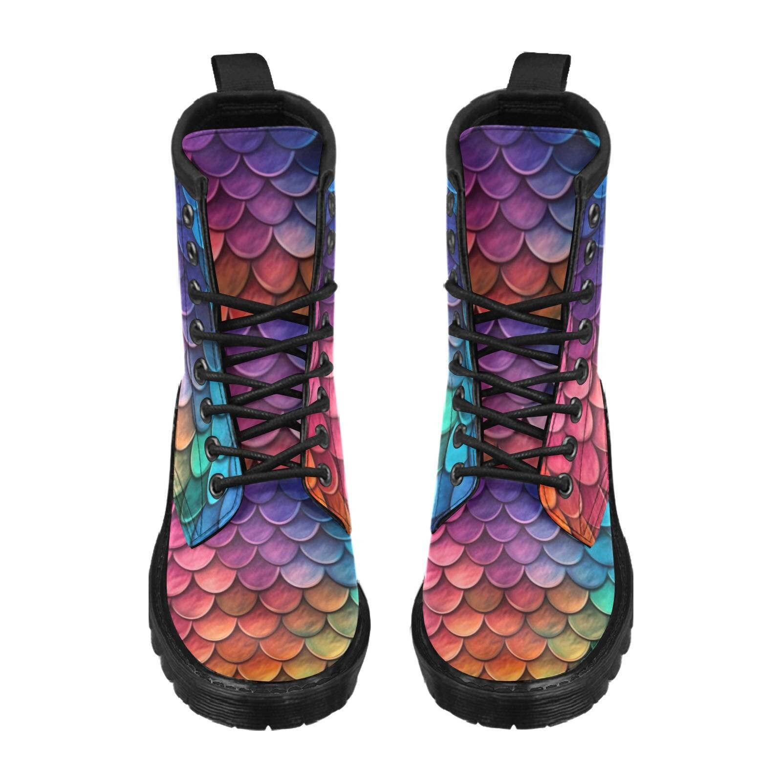 Mermaid Shoes Sea Witch Aesthetic Lace up Boots Ankle - Etsy